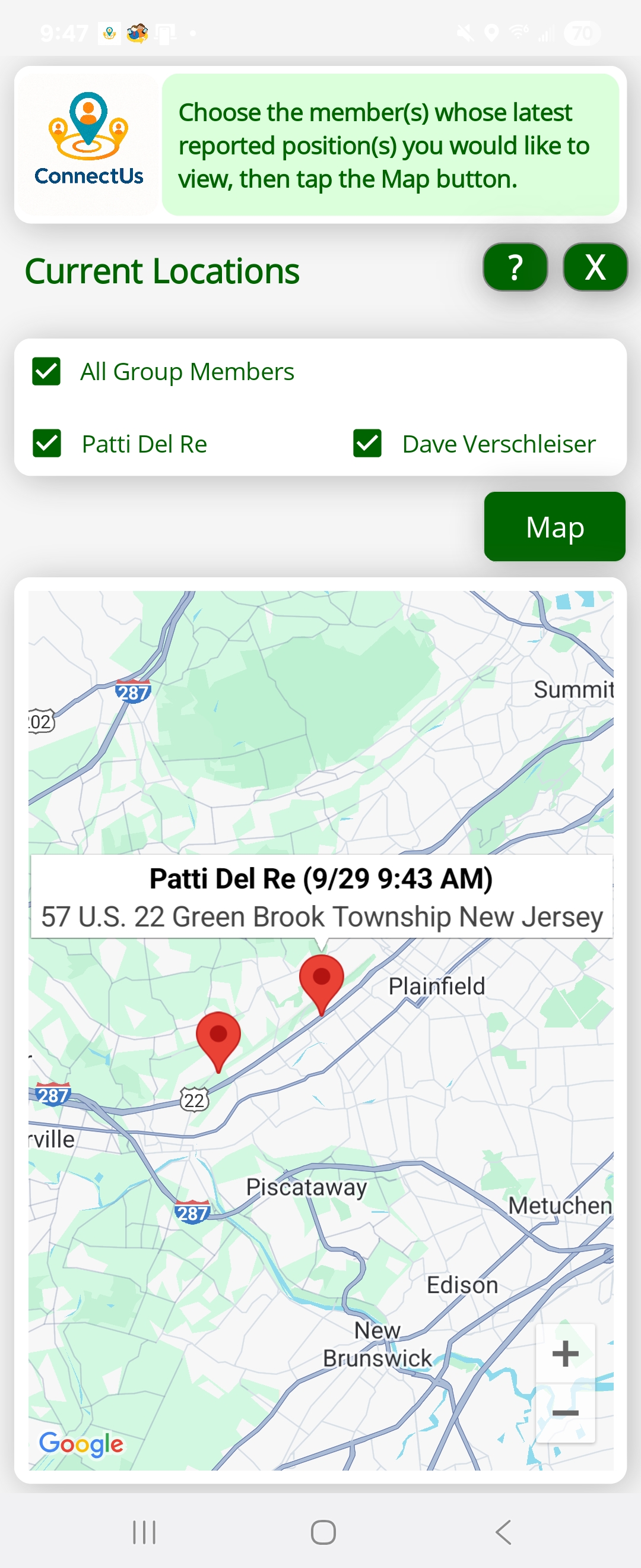 ConnectUs - ConnectUs keeps groups in sync with live locations, in-app ...